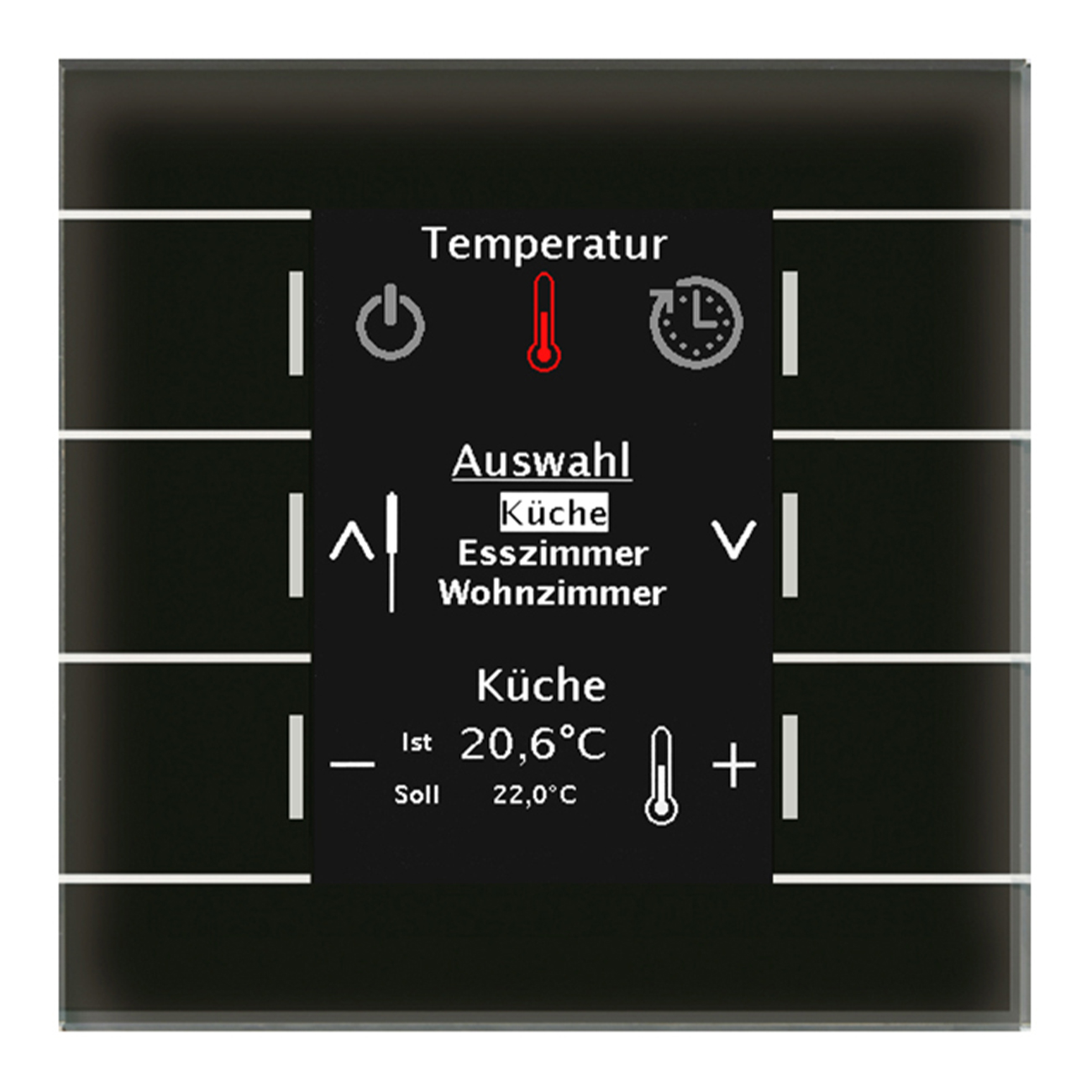 TDM BE-GBZS.01 Smart glass control panel with black colour display ...